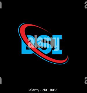 BSI circle letter logo design with circle and ellipse shape. BSI ...