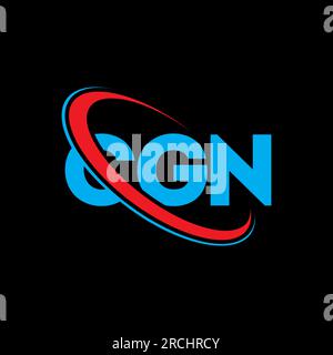 CGN circle letter logo design with circle and ellipse shape. CGN ...