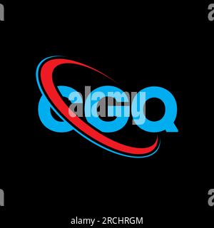 CGQ circle letter logo design with circle and ellipse shape. CGQ ...