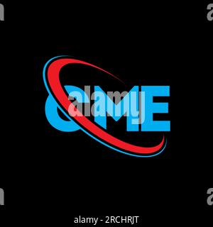 CME circle letter logo design with circle and ellipse shape. CME ...