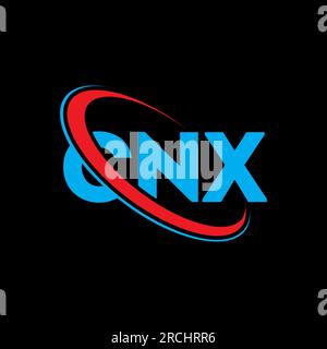CNX circle letter logo design with circle and ellipse shape. CNX ...