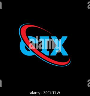 CIX circle letter logo design with circle and ellipse shape. CIX ...