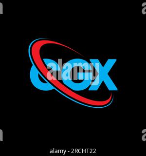 CGX circle letter logo design with circle and ellipse shape. CGX ...
