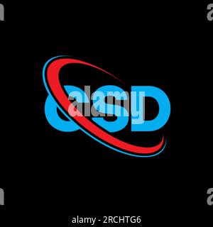 CSD circle letter logo design with circle and ellipse shape. CSD ...