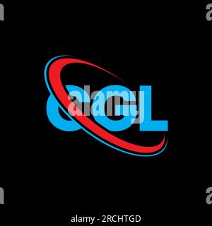 CGL circle letter logo design with circle and ellipse shape. CGL ...