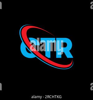 CTR circle letter logo design with circle and ellipse shape. CTR ...