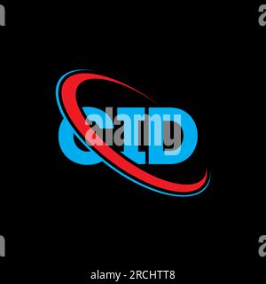 CID circle letter logo design with circle and ellipse shape. CID ...