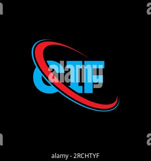 CIF circle letter logo design with circle and ellipse shape. CIF ...