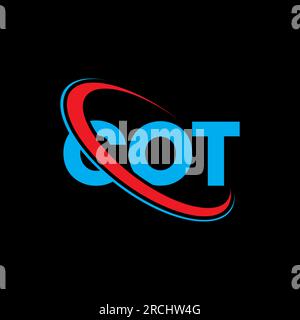 COT circle letter logo design with circle and ellipse shape. COT ...