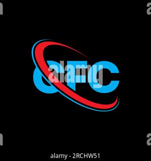 CFC circle letter logo design with circle and ellipse shape. CFC ...