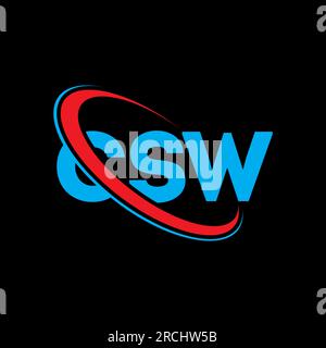 CSW logo. CSW letter. CSW letter logo design. Initials CSW logo linked ...