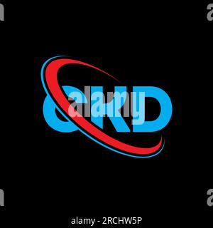 CKD circle letter logo design with circle and ellipse shape. CKD ...