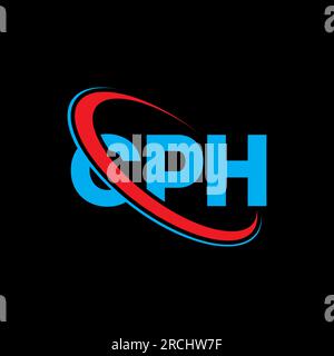 CPH circle letter logo design with circle and ellipse shape. CPH ...