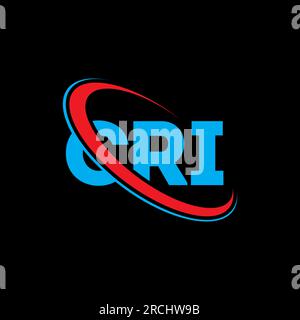 CRI circle letter logo design with circle and ellipse shape. CRI ...