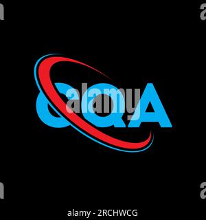 CQA circle letter logo design with circle and ellipse shape. CQA ...