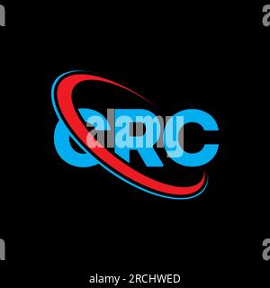 CRC circle letter logo design with circle and ellipse shape. CRC ...