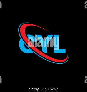 CYL circle letter logo design with circle and ellipse shape. CYL ...