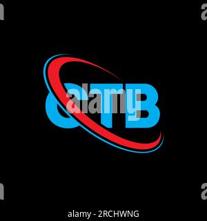 CTB circle letter logo design with circle and ellipse shape. CTB ...