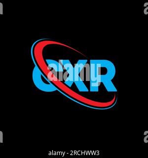 CXR circle letter logo design with circle and ellipse shape. CXR ...