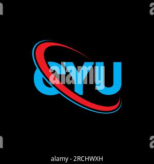 CYU circle letter logo design with circle and ellipse shape. CYU ...