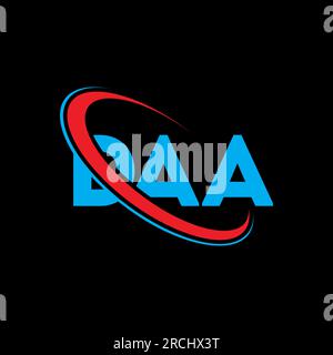 DAA circle letter logo design with circle and ellipse shape. DAA ...