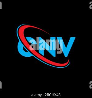 CNV circle letter logo design with circle and ellipse shape. CNV ...
