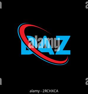 DAZ circle letter logo design with circle and ellipse shape. DAZ ...