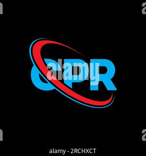 CPR circle letter logo design with circle and ellipse shape. CPR ...