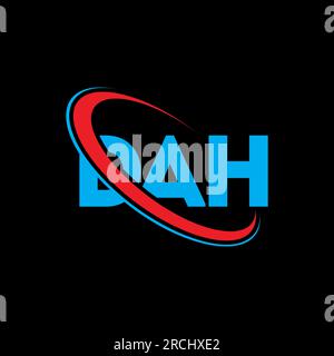 DAH logo. DAH letter. DAH letter logo design. Initials DAH logo linked ...