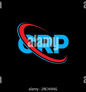 CRP circle letter logo design with circle and ellipse shape. CRP ...