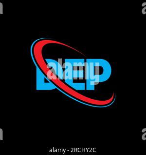 DEP circle letter logo design with circle and ellipse shape. DEP ...