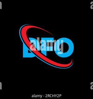 DFO circle letter logo design with circle and ellipse shape. DFO ...