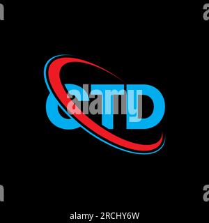 CTD circle letter logo design with circle and ellipse shape. CTD ...