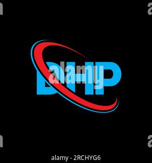 DHP circle letter logo design with circle and ellipse shape. DHP ellipse letters with ...