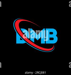 DMB circle letter logo design with circle and ellipse shape. DMB ...