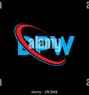 DPW circle letter logo design with circle and ellipse shape. DPW ...