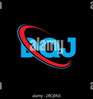 DQJ circle letter logo design with circle and ellipse shape. DQJ ...