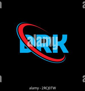 DRK circle letter logo design with circle and ellipse shape. DRK ...