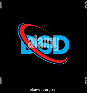 DSD circle letter logo design with circle and ellipse shape. DSD ...