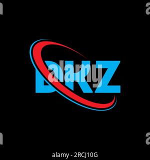 DKZ circle letter logo design with circle and ellipse shape. DKZ ...