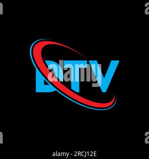 DTV logo. DTV letter. DTV letter logo design. Initials DTV logo linked ...