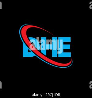 DHE logo. DHE letter. DHE letter logo design. Initials DHE logo linked ...