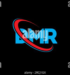 DMR circle letter logo design with circle and ellipse shape. DMR ...
