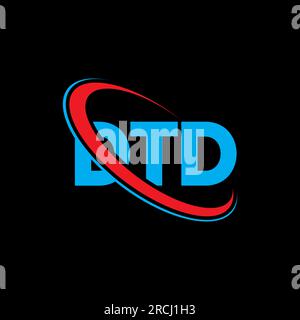 DTD circle letter logo design with circle and ellipse shape. DTD ...