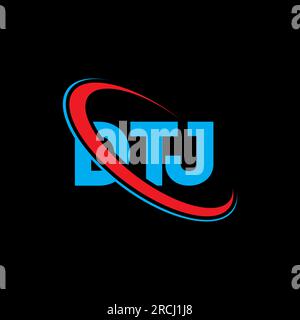 DTJ circle letter logo design with circle and ellipse shape. DTJ ...