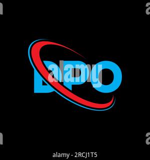 DPO circle letter logo design with circle and ellipse shape. DPO ...