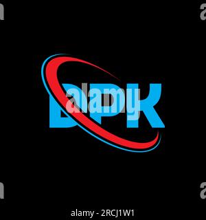 DPK circle letter logo design with circle and ellipse shape. DPK ...