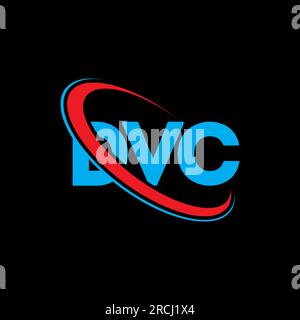 DVC circle letter logo design with circle and ellipse shape. DVC ...