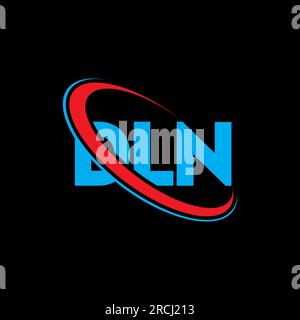 DLN circle letter logo design with circle and ellipse shape. DLN ...