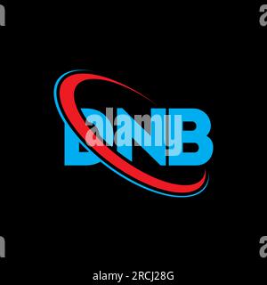 DNB circle letter logo design with circle and ellipse shape. DNB ...